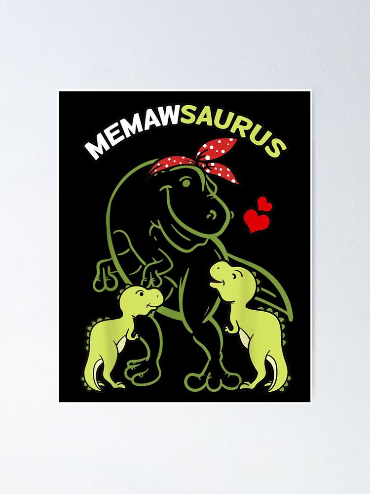 Póster «Memawsaurus Memaw 2 Niños Dinosaurio Día de la Madre» de ...