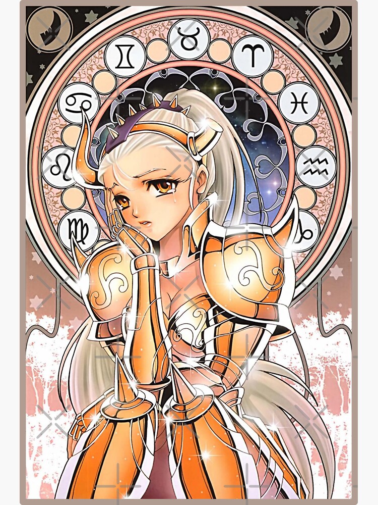 "Tauro Mu Golden Angels Saint Seiya" Sticker by coltian | Redbubble