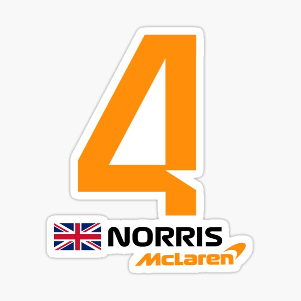 "F1 2022 Lando Norris 4 McLaren" Sticker for Sale by larsmeijer11 ...