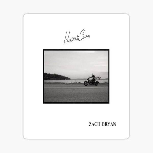 "heading south Zach Bryan " Sticker by Zastizy | Redbubble