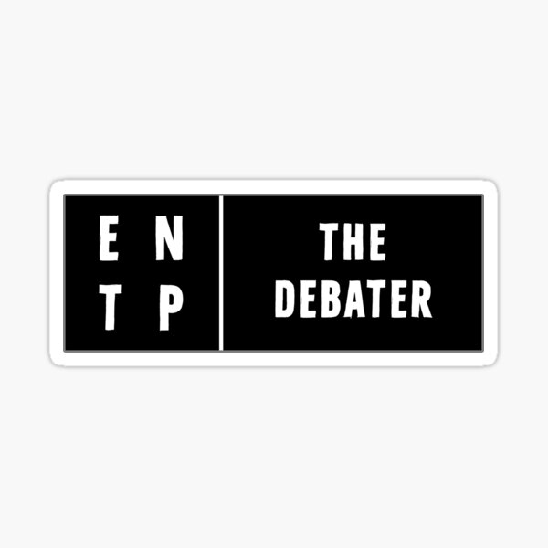 "ENTP - The Debater Personality Type Sticker" Sticker by DanLopesMerch ...