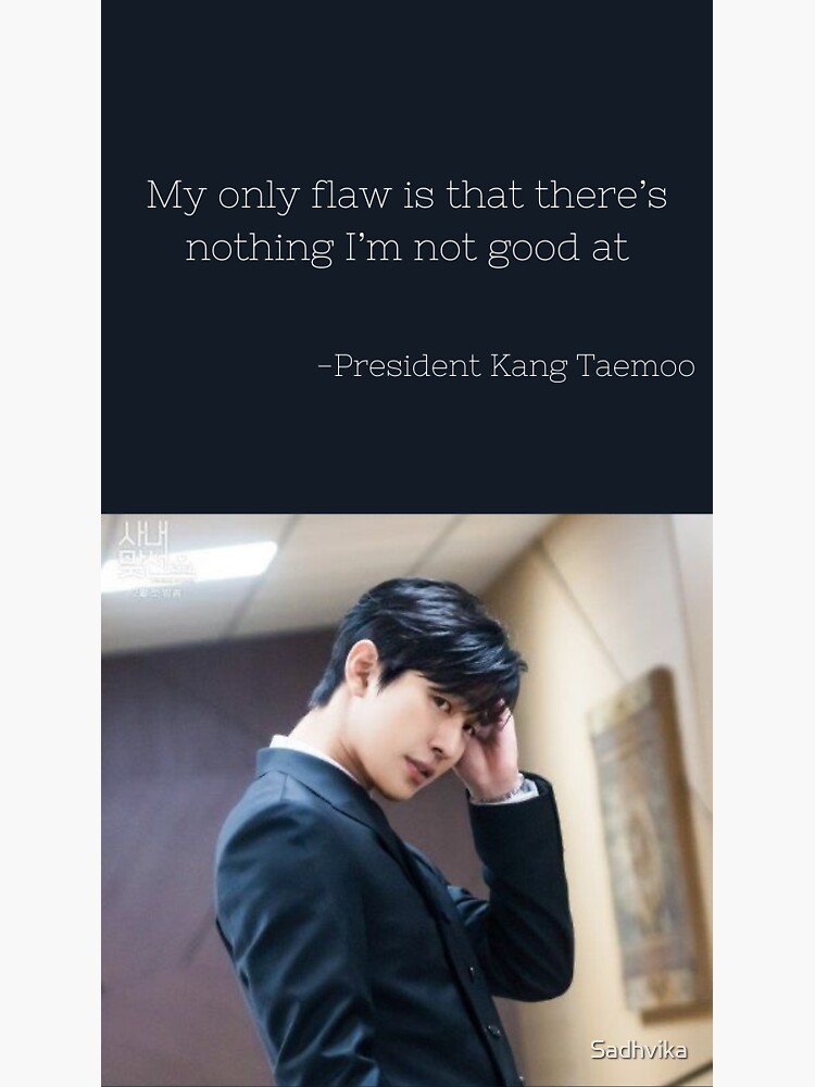"President Kang Taemoo with his Famous Quote " Sticker by Sadhvika ...