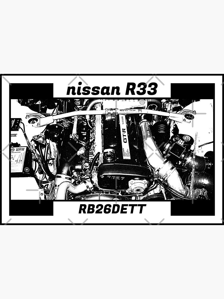 "NISSAN SKYLINE GT-R R33 ENGINE" Poster for Sale by Cero81 | Redbubble