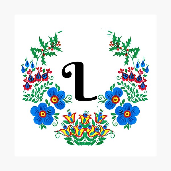 "letra L con flores" Photographic Print by Elyora | Redbubble