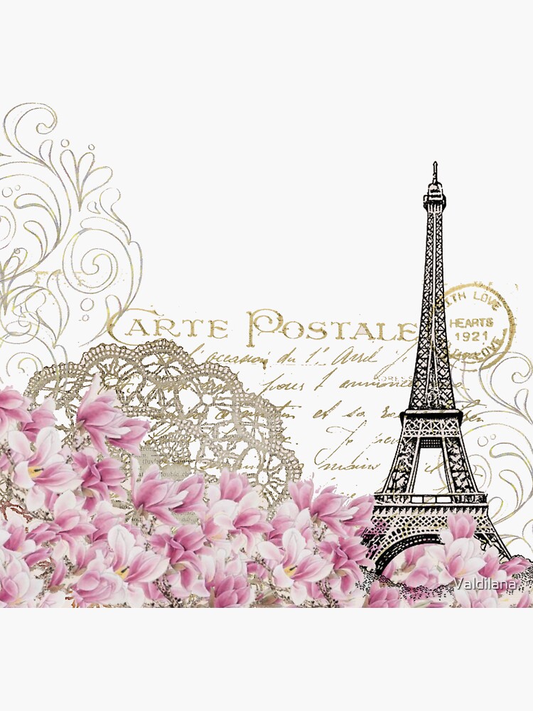 "Paris stamp" Sticker by Valdilana | Redbubble