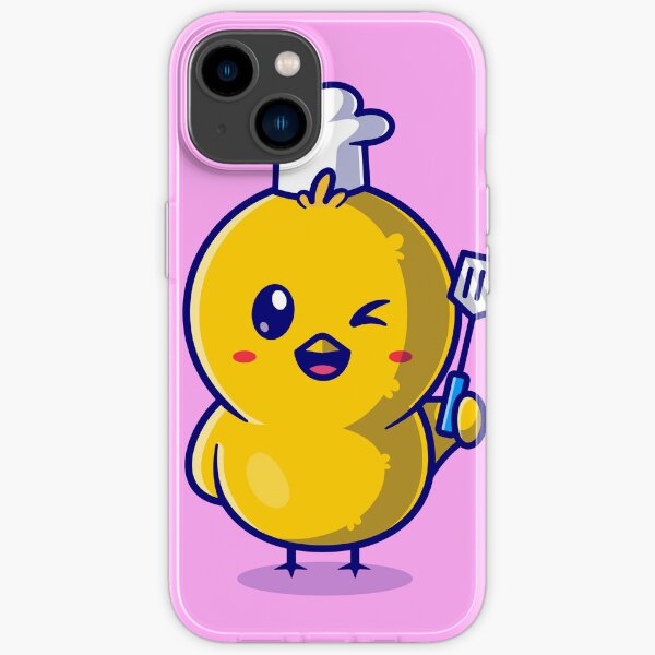 Funda de iPhone «lindo-pollito-chef-sosteniendo-espátula-dibujos ...