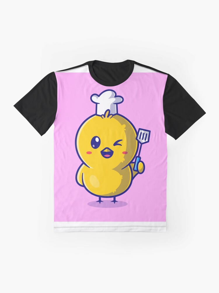 Camiseta «lindo-pollito-chef-sosteniendo-espátula-dibujos animados ...