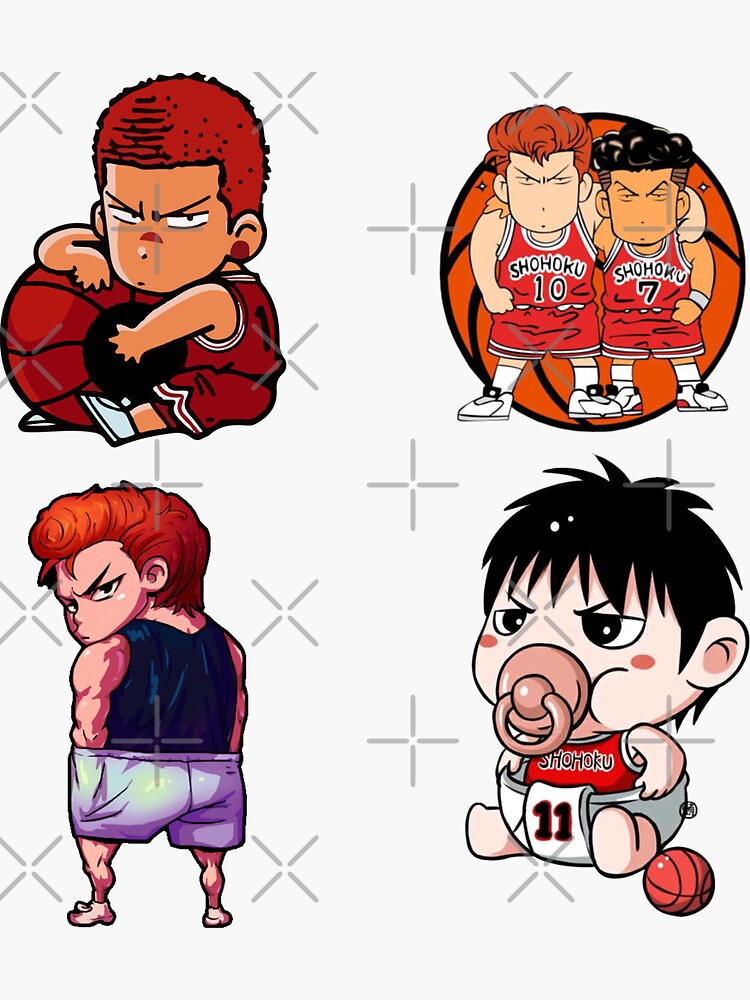 Pegatina «Slam Dunk Chibi Hanamichi Sakuragi paquete de la NBA» de ...