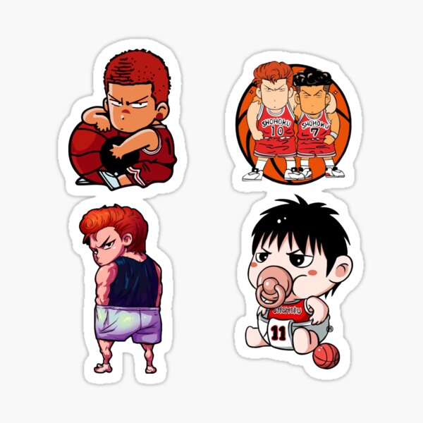 Pegatina «Slam Dunk Chibi Hanamichi Sakuragi paquete de la NBA» de ...