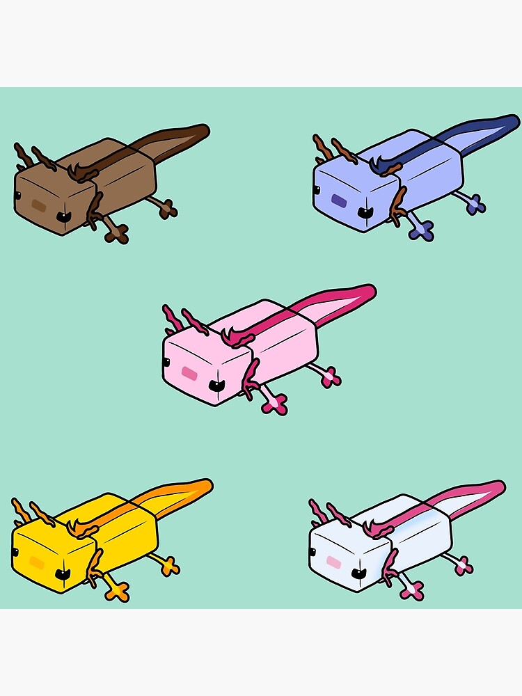 "Minecraft Axolotls" Poster for Sale by Chicoreman | Redbubble