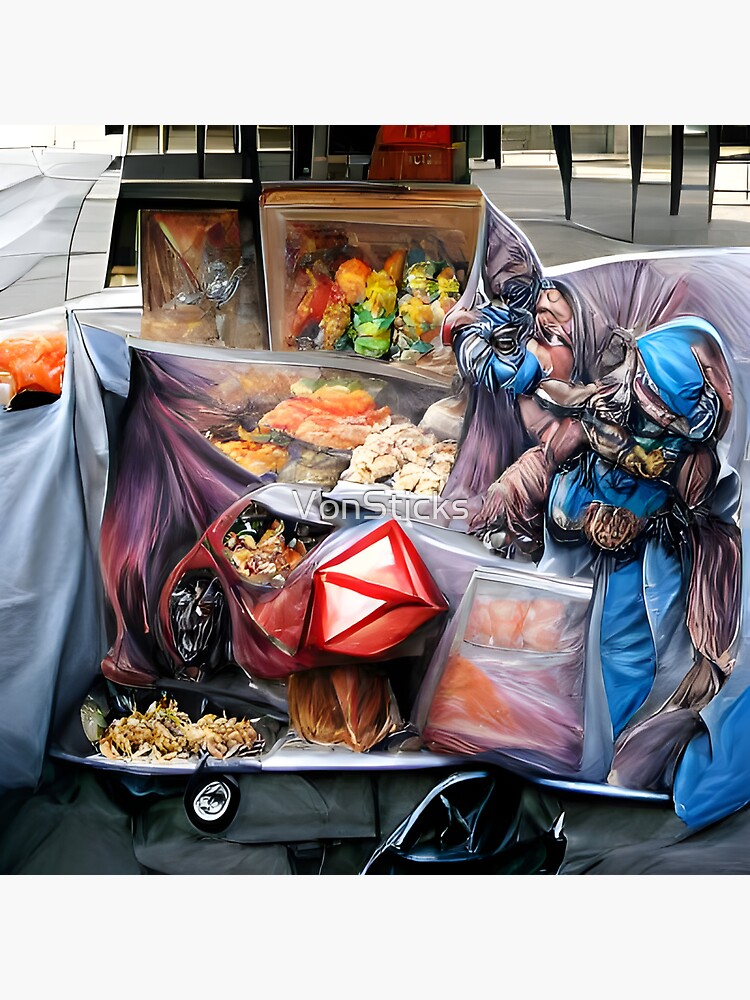 "Abstract: Street Vendor" Sticker by VonSticks | Redbubble