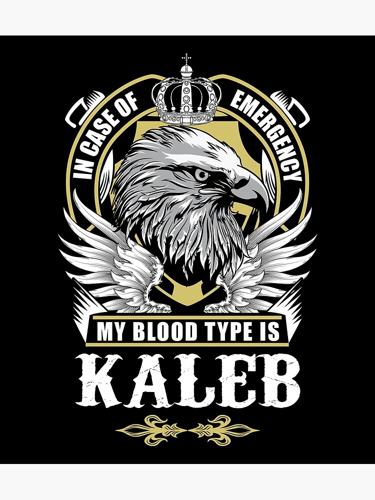 Lámina fotográfica «Camiseta con el nombre de Kaleb: en caso de ...