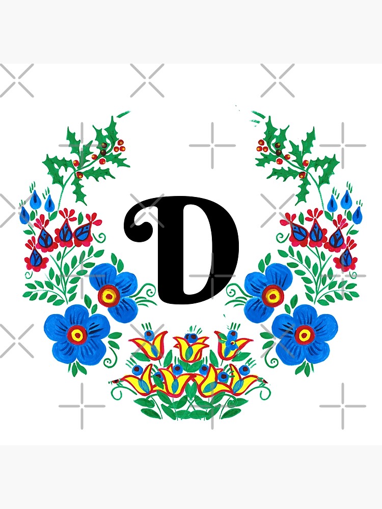 "Letra D con flores" Poster for Sale by Elyora | Redbubble