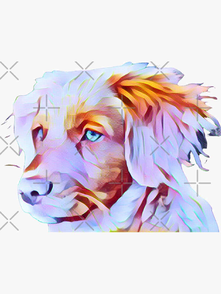 "Cute Toller dog , illustration, watercolour effect" Sticker for Sale ...