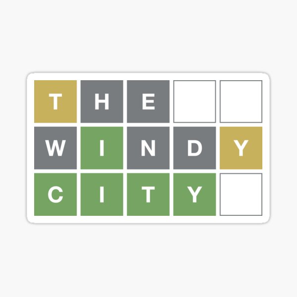 "The Windy City" Sticker by kule-designs | Redbubble