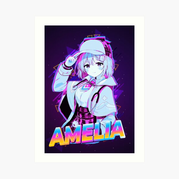 "Amelia Watson | Hololive Vtuber" Art Print by PurpleStudio6 | Redbubble