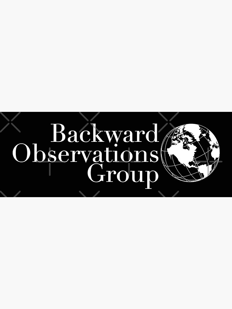 "Backward Observations Group Globe sticker hat" Sticker for Sale by ...