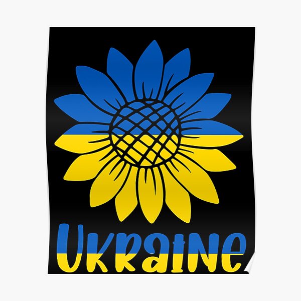 "SUNFLOWER UKRAINIAN FLAG - UKRAINE" Poster for Sale by TravelHappiness ...