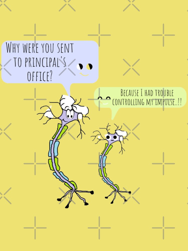 "funny ironical cute neuron neuroscience pun joke " Kids T-Shirt for ...