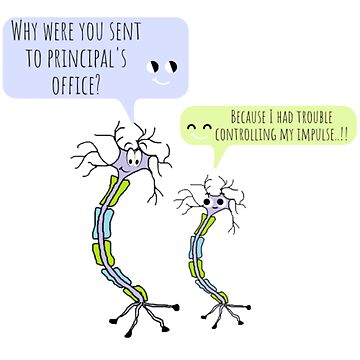 "funny ironical cute neuron neuroscience pun joke " Kids T-Shirt for ...