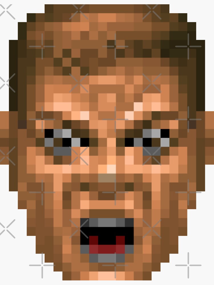 "Doomguy Rage" Sticker by Adrielicious | Redbubble