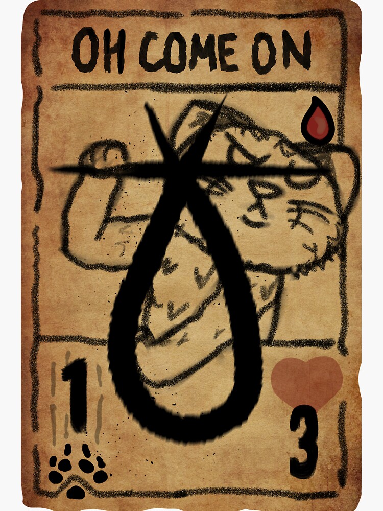 "Inscryption Stoat Sacrifice Card " Sticker for Sale by PukekoKiwi1 ...