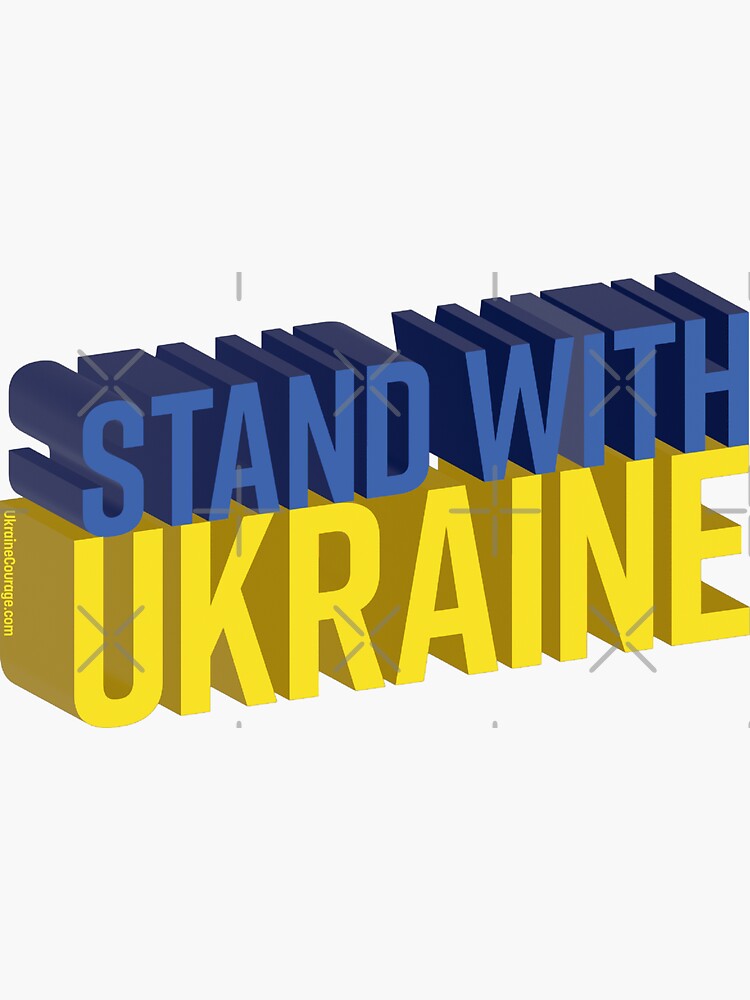 "Stand with Ukraine - all proceeds donated" Sticker for Sale by ...