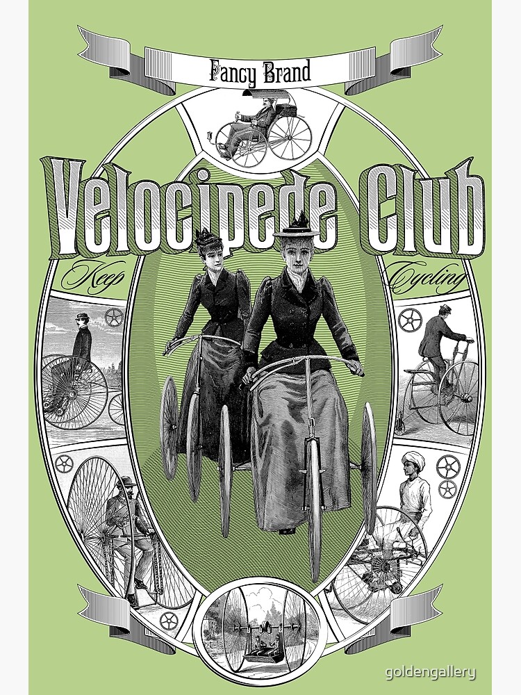 "Velocipede club" Poster by goldengallery | Redbubble