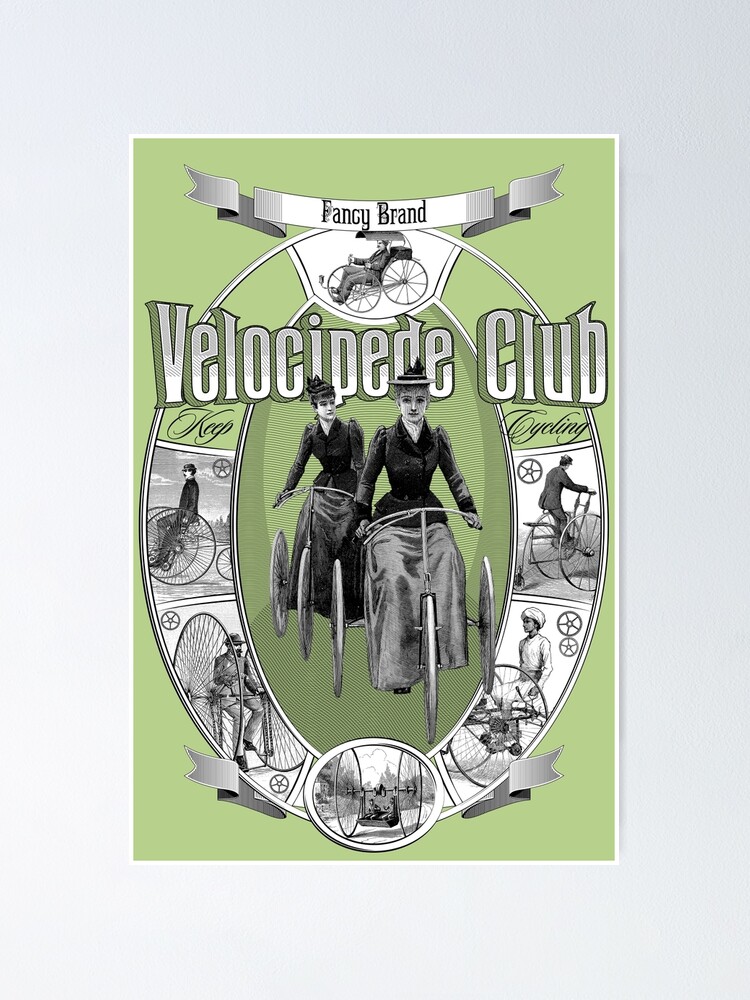 "Velocipede club" Poster by goldengallery | Redbubble