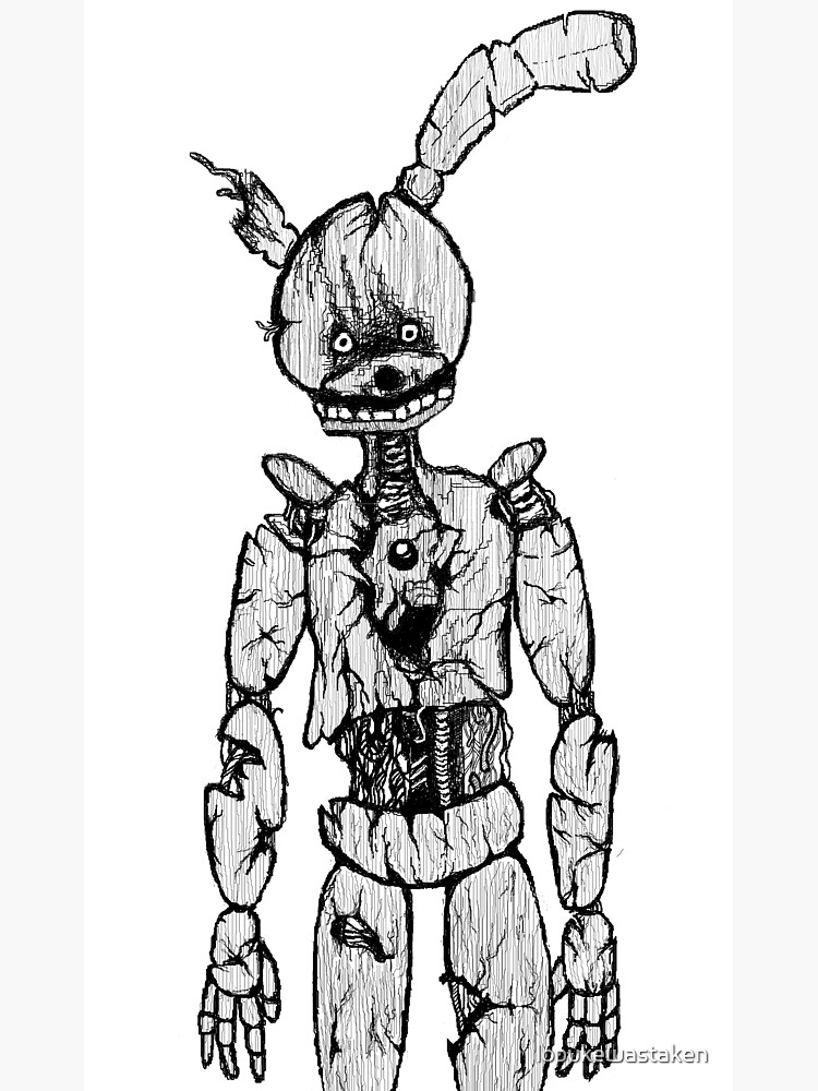 "FNAF Springtrap " Sticker by lopukewastaken | Redbubble