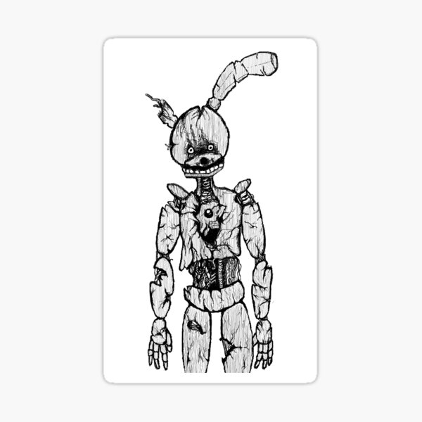 "FNAF Springtrap " Sticker by lopukewastaken | Redbubble