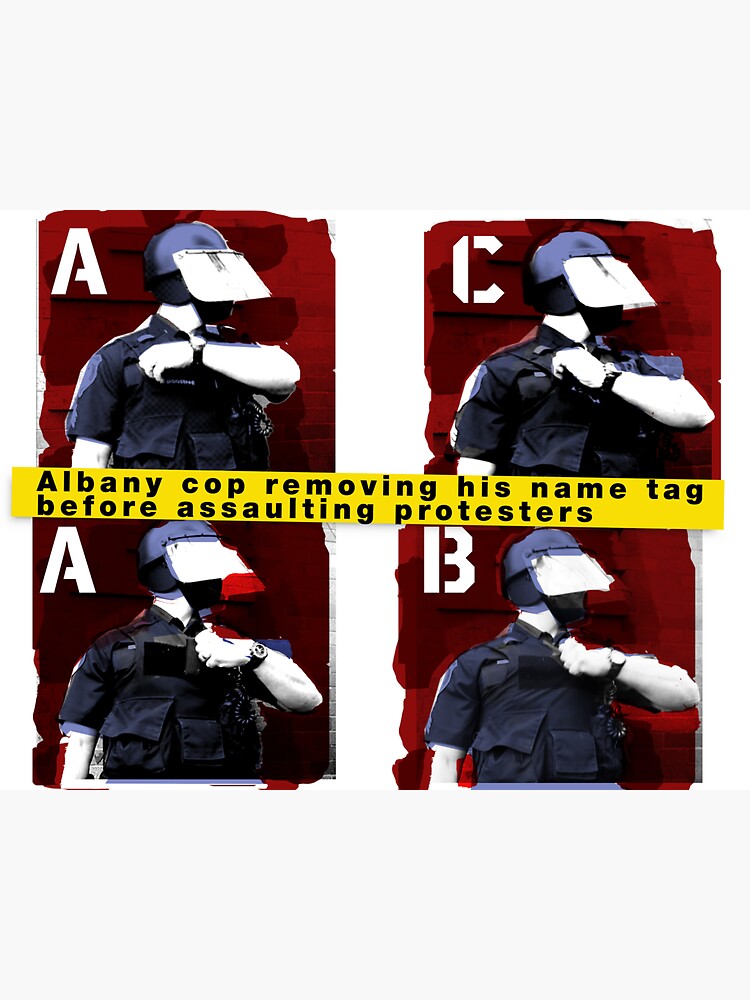 "APD removing badge acab" Sticker by SteveOsuchowski | Redbubble