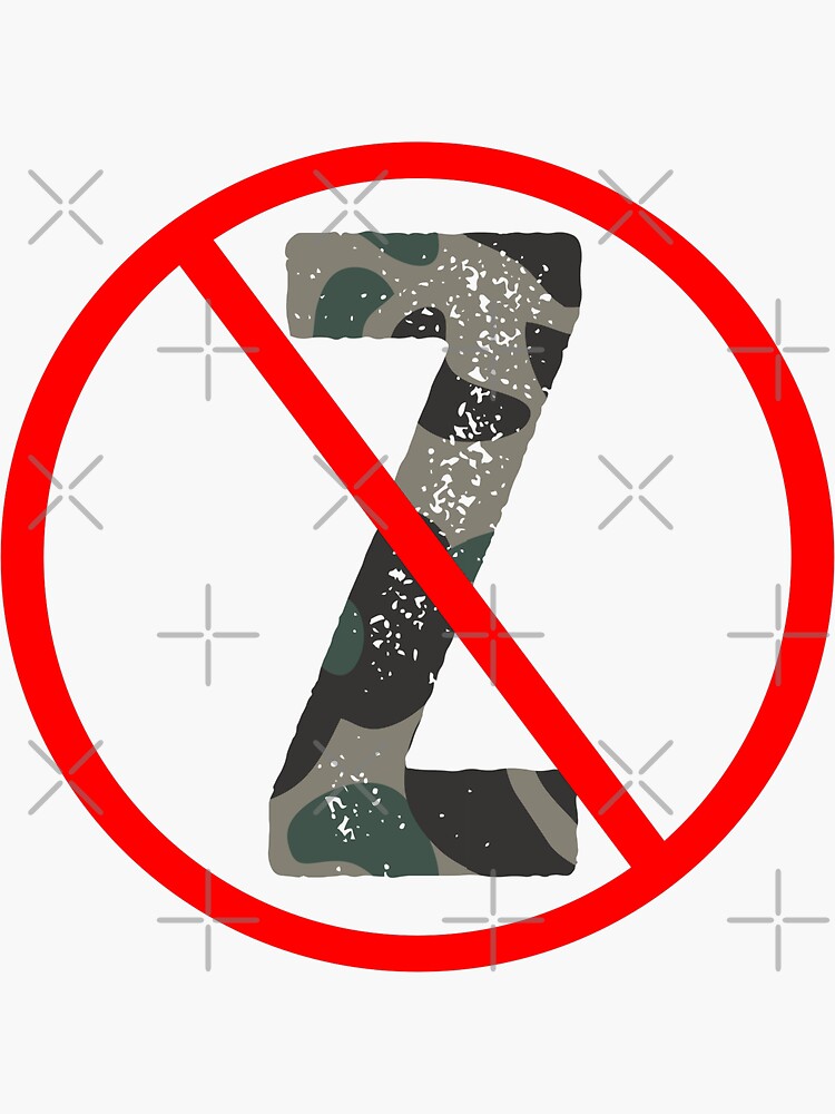 "Russian Z Letter Army - I stand with Ukraine Military Style - Broken Z ...