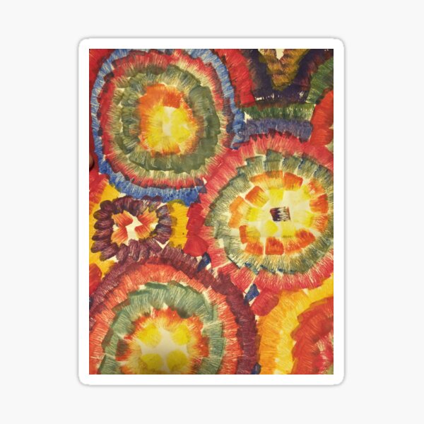 "Experimental Brushwork Radial " Sticker by ShoaffBallanger | Redbubble