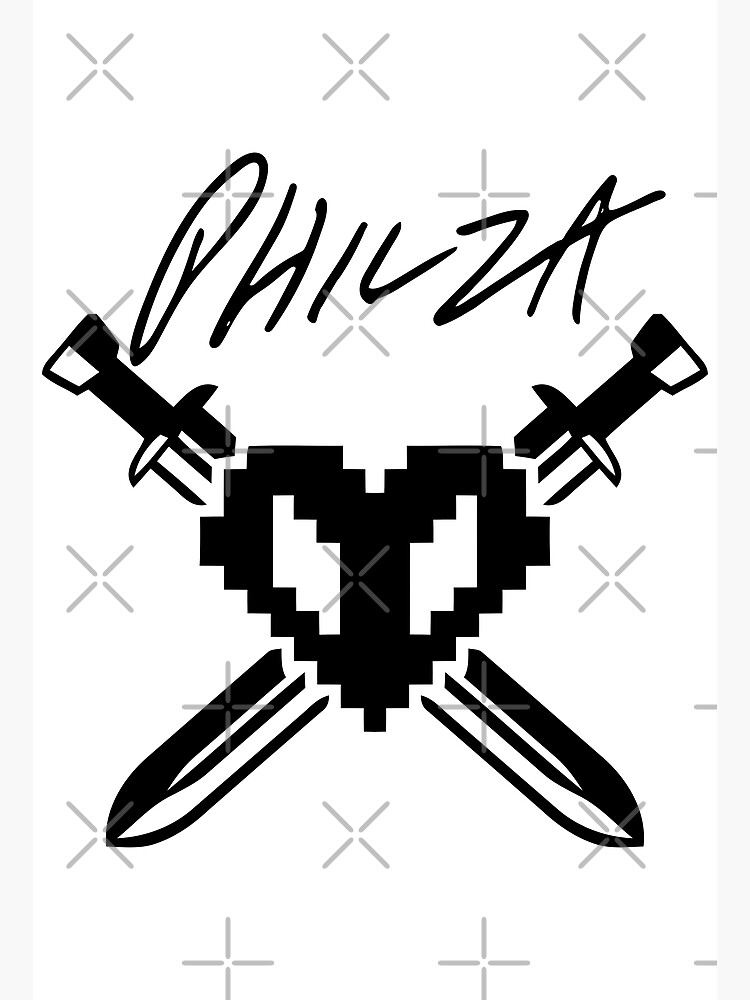 "Philza Merch Ph1lza Heart Logo" Art Print by RanaMia | Redbubble