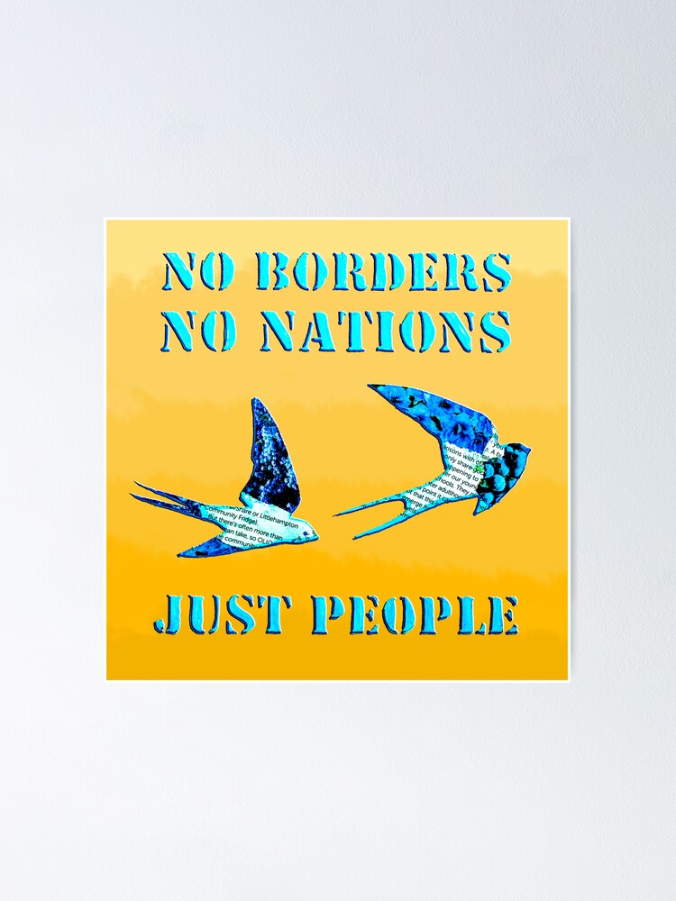 "No Borders No Nations Just People collage" Poster for Sale by ...