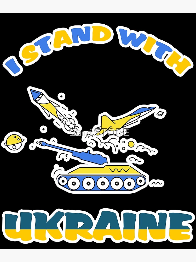 "Support Ukraine I Stand With Ukraine Ukrainian Flag" Poster by ...