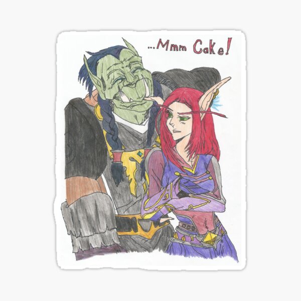 "Mmm Cake!" Sticker by Rakuhn | Redbubble