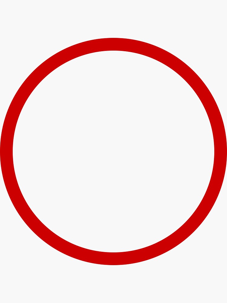 "red circle frame" Sticker by mozartsextape | Redbubble