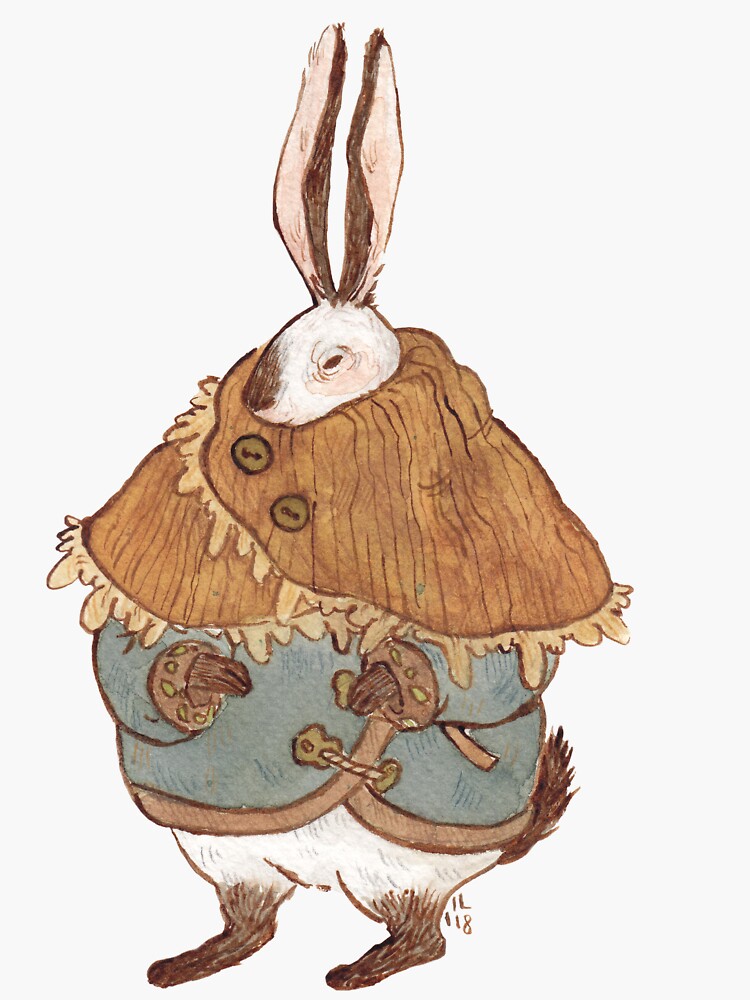"lady the rabbit" Sticker by Cornflakes-art | Redbubble