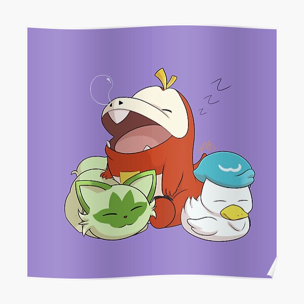 "Sprigatito, Fuecoco and Quaxly" Poster for Sale by GalacticSaz | Redbubble