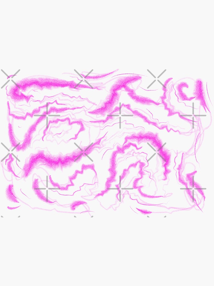 "Trippy neon pink pattern" Sticker by ChloeNeko | Redbubble