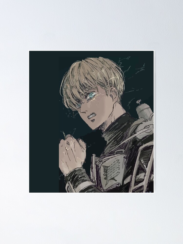"Angry Armin Arlert" Poster for Sale by Master1OfArt | Redbubble