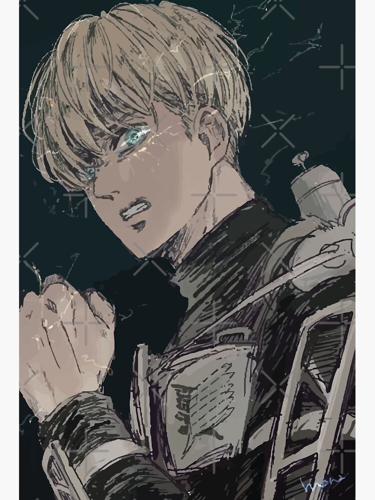 "Angry Armin Arlert" Sticker by Master1OfArt | Redbubble