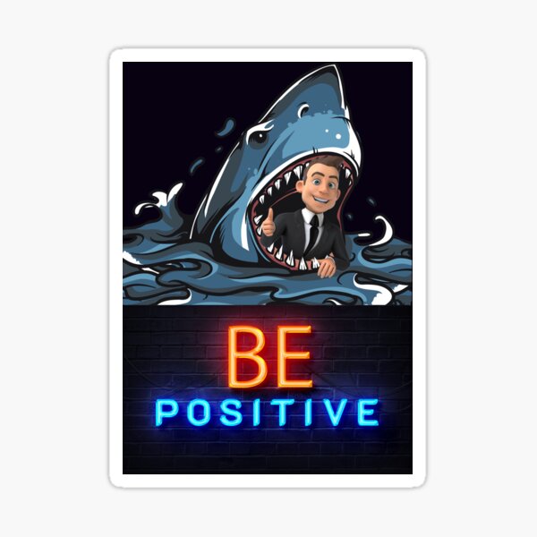 "Be Positive NEON on wall" Sticker by actualthemes | Redbubble