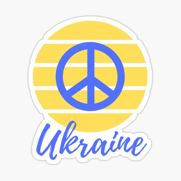 "Peace for Ukraine" Sticker by Dashindio | Redbubble