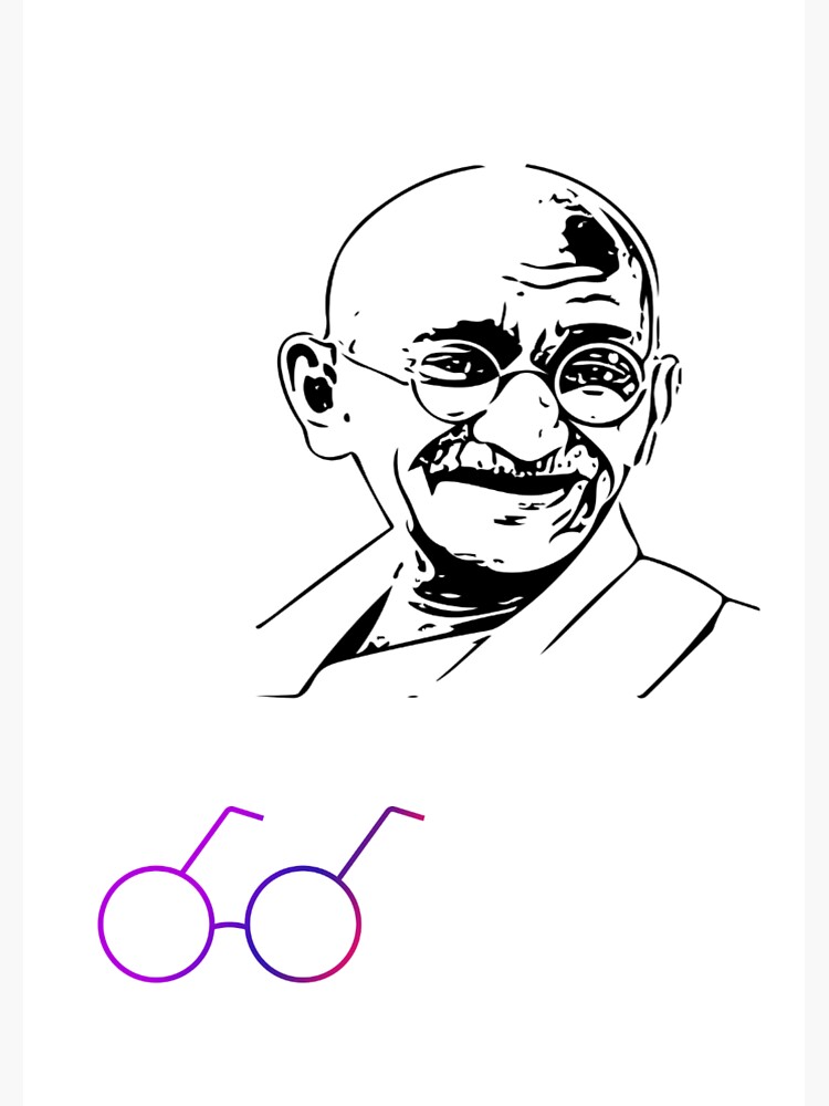 "Gandhi ji " Sticker for Sale by Iloooveyou | Redbubble