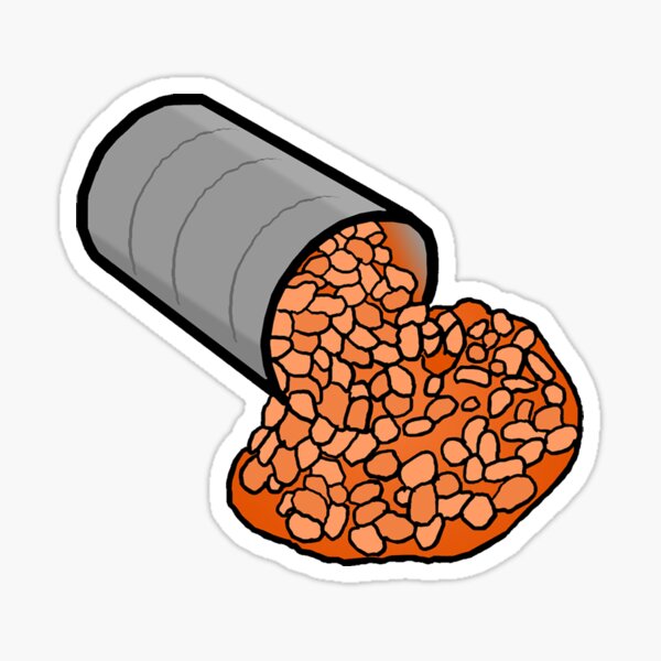 "Beans" Sticker for Sale by Fuegomylego | Redbubble
