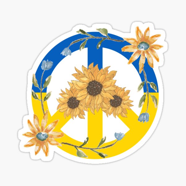 "Make Peace Not War Pray For Ukraine Support Peace" Sticker by ...
