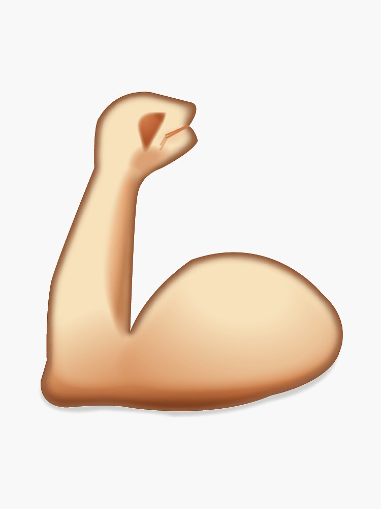 "Muscle flex Emoji " Sticker by WuzzDuzz | Redbubble
